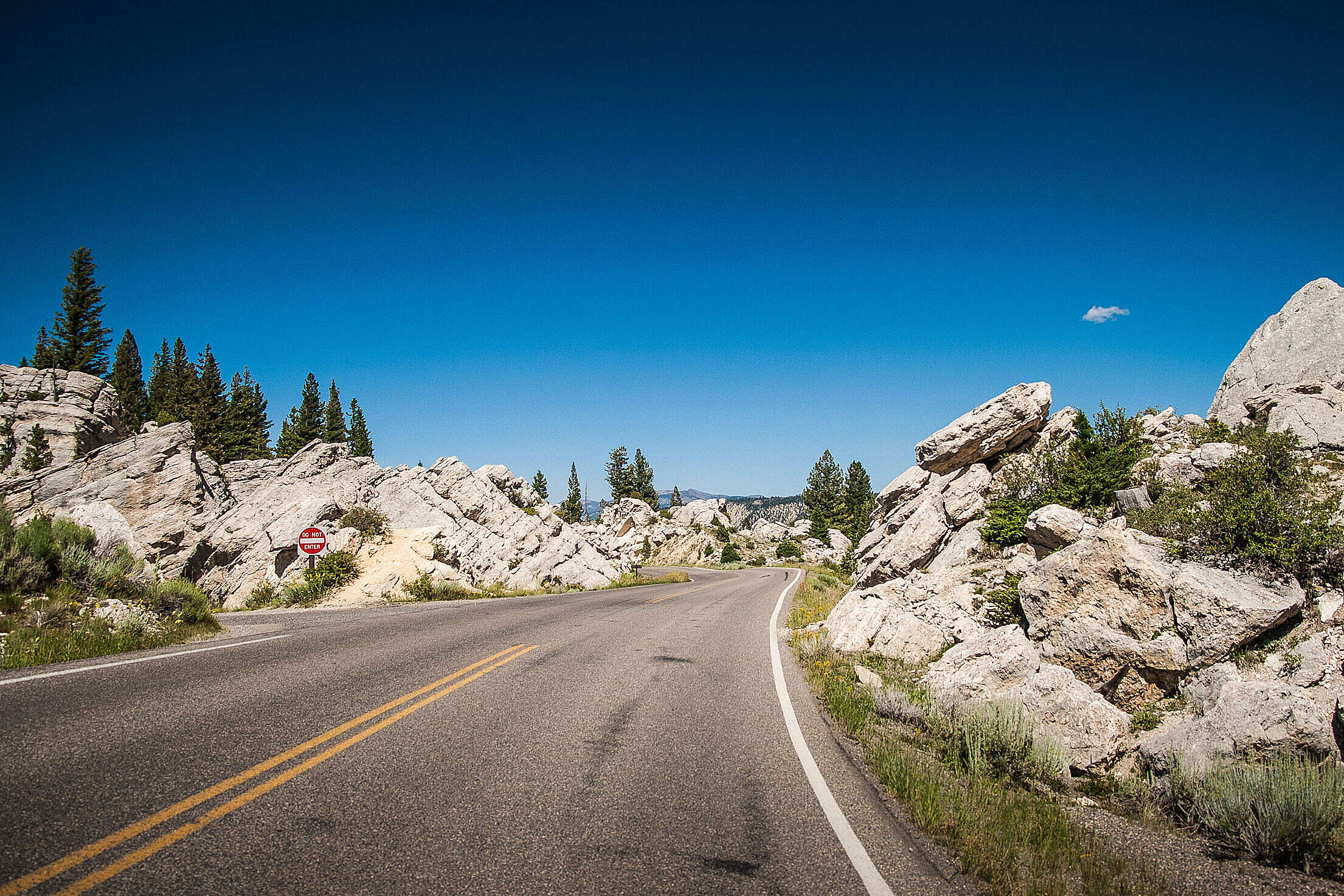 A Road Through Rocks Free Stock Photo | picjumbo