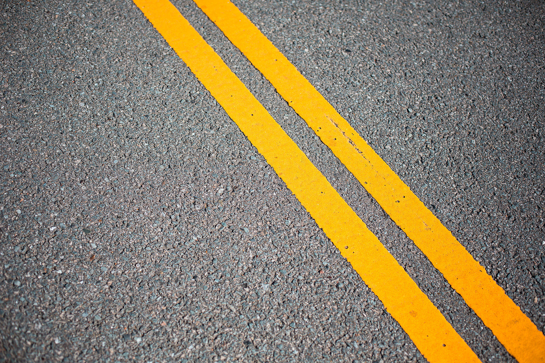 Asphalt Road with Yellow Road Lines Free Stock Photo | picjumbo