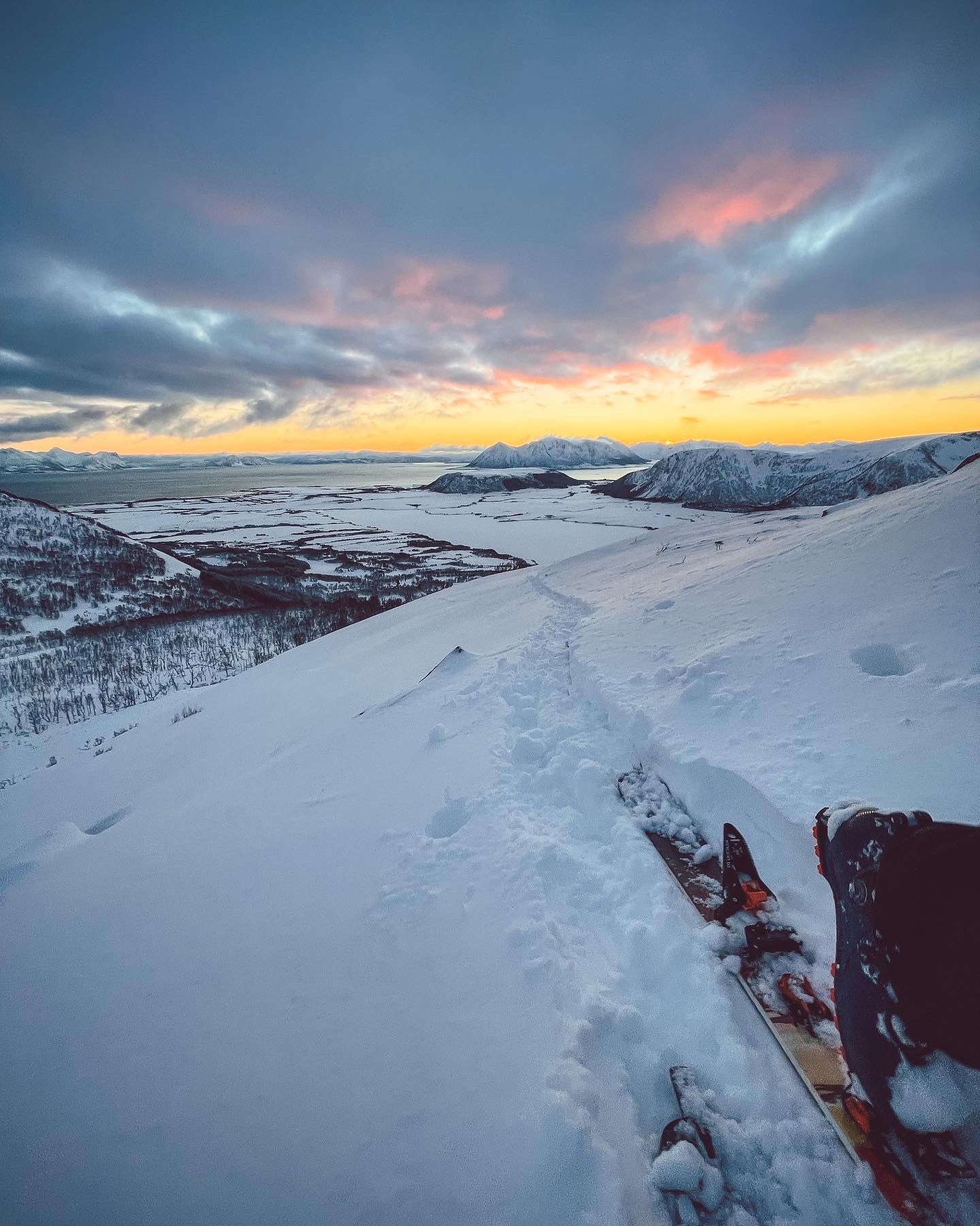 Backcountry Skis in Walk Mode During Ascent Free Stock Photo | picjumbo