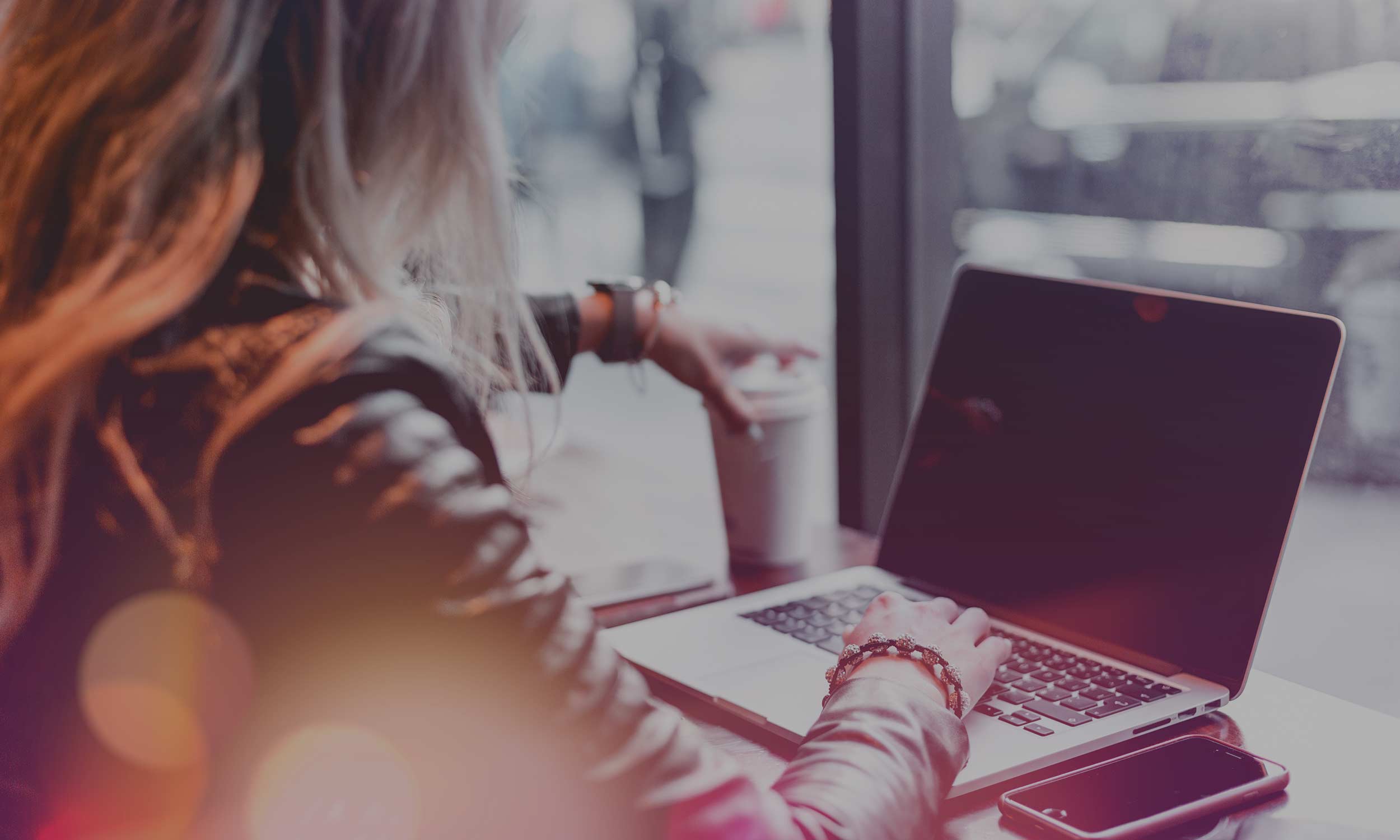 Young Freelance Woman Working Remotely from Café Free Stock Photo ...