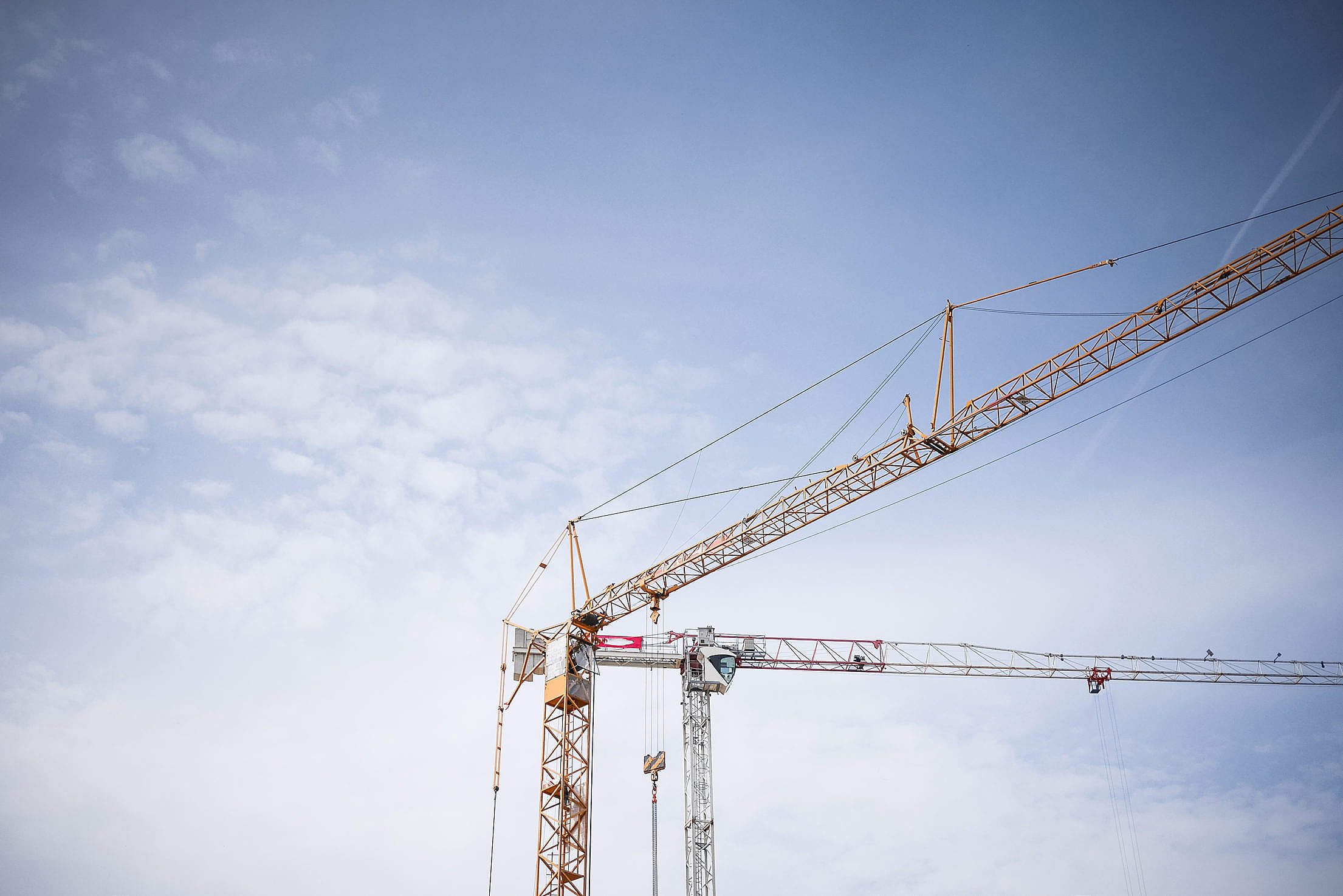 Big Lifting Cranes at Construction Site Free Stock Photo | picjumbo