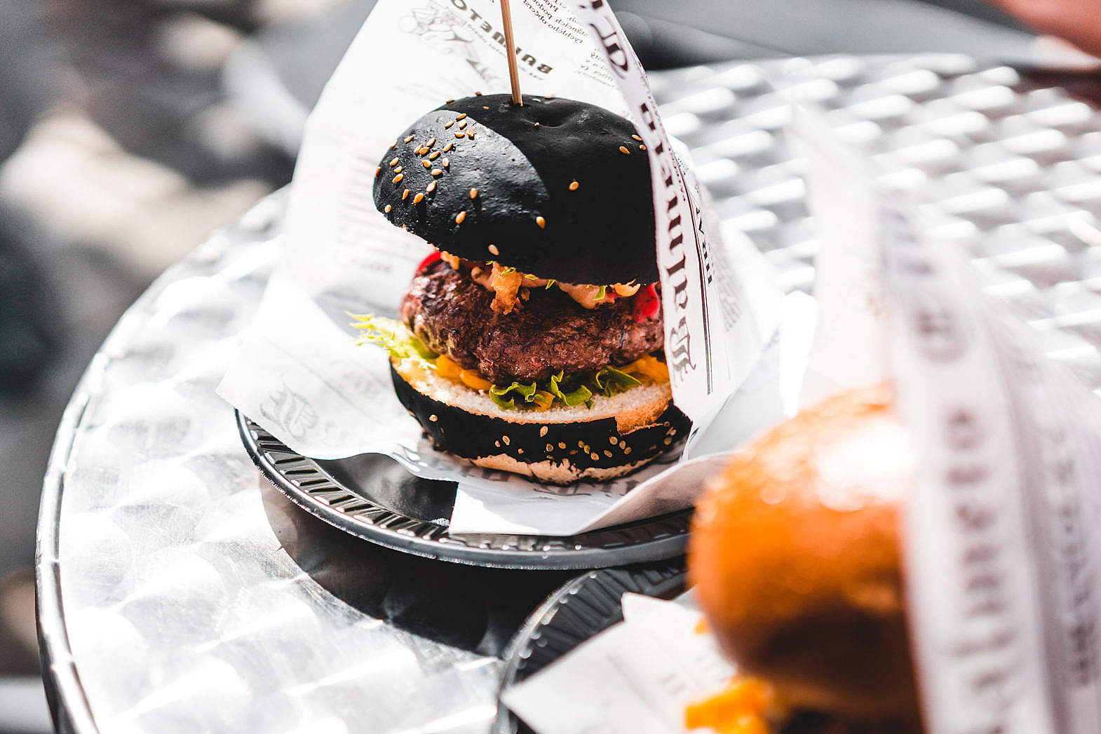 Black Burger Free Stock Photo | picjumbo