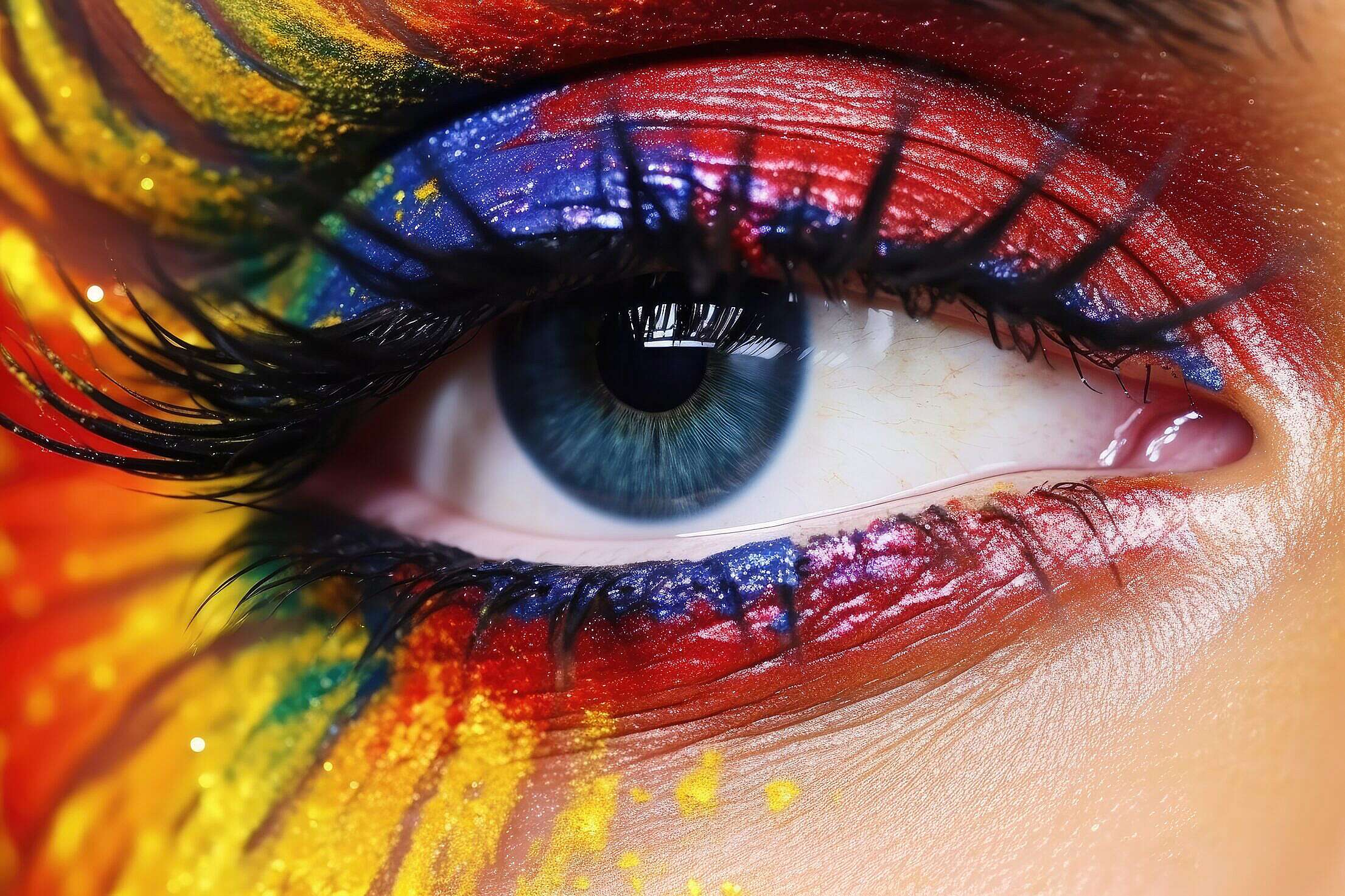 Bossy Woman Eye Colorful Make-Up Styling Free Stock Photo | picjumbo