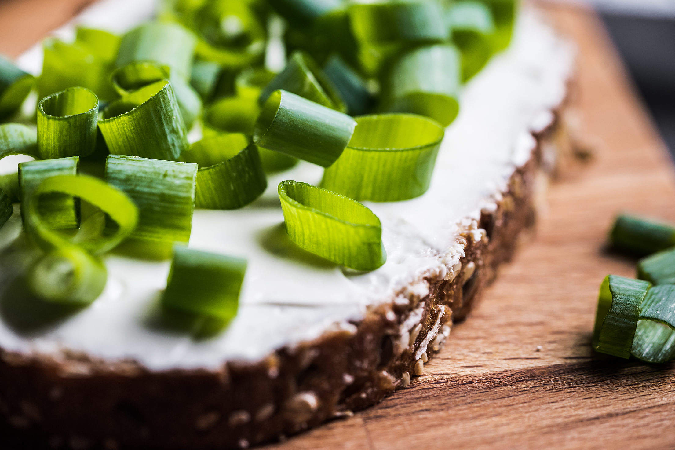 Bread with Spring Onion Close Up Free Stock Photo | picjumbo
