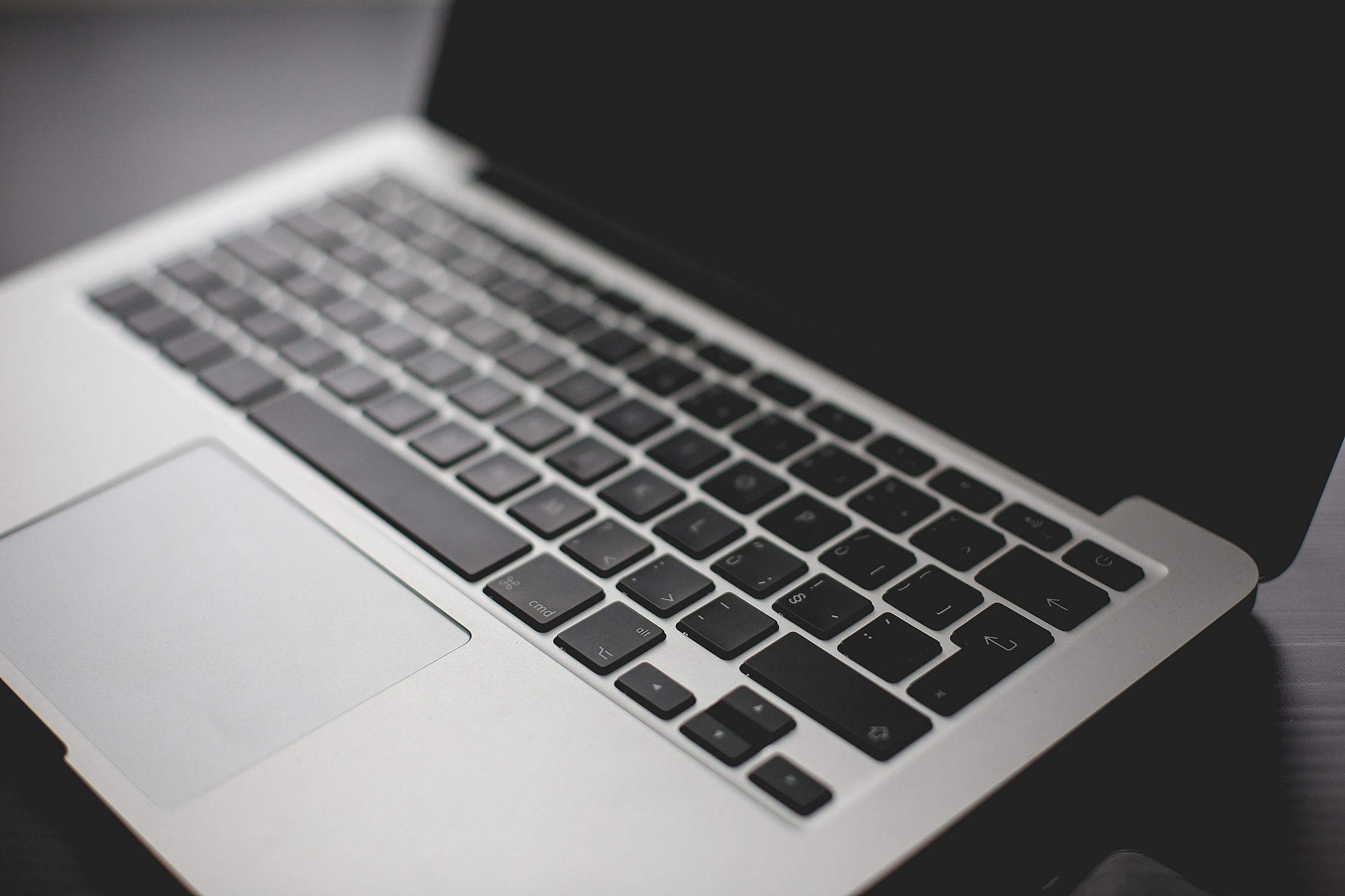 B&W MacBook Pro Keyboard Detail Free Stock Photo | picjumbo