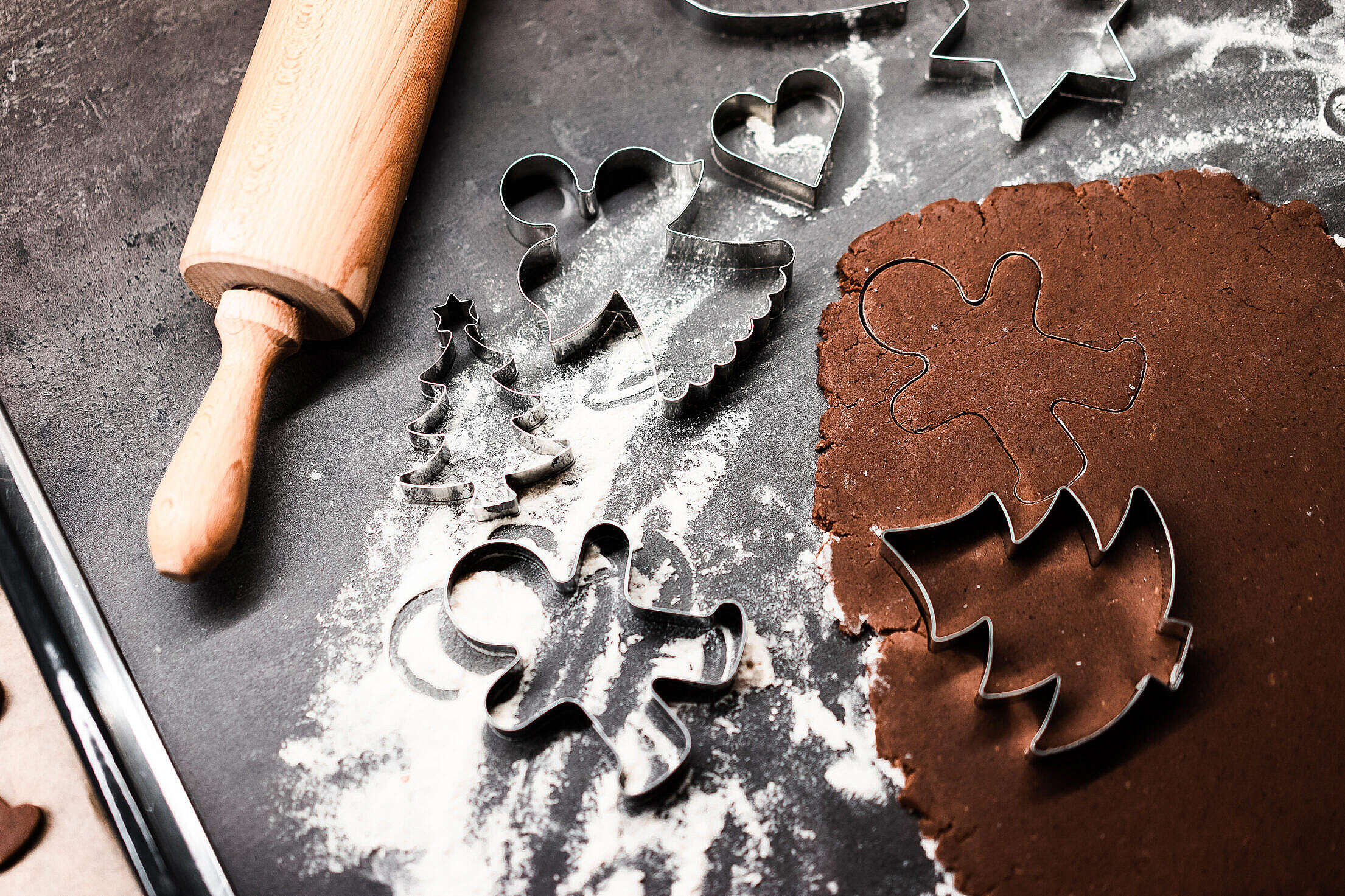 Christmas Baking and Cookie Cutters Free Stock Photo | picjumbo