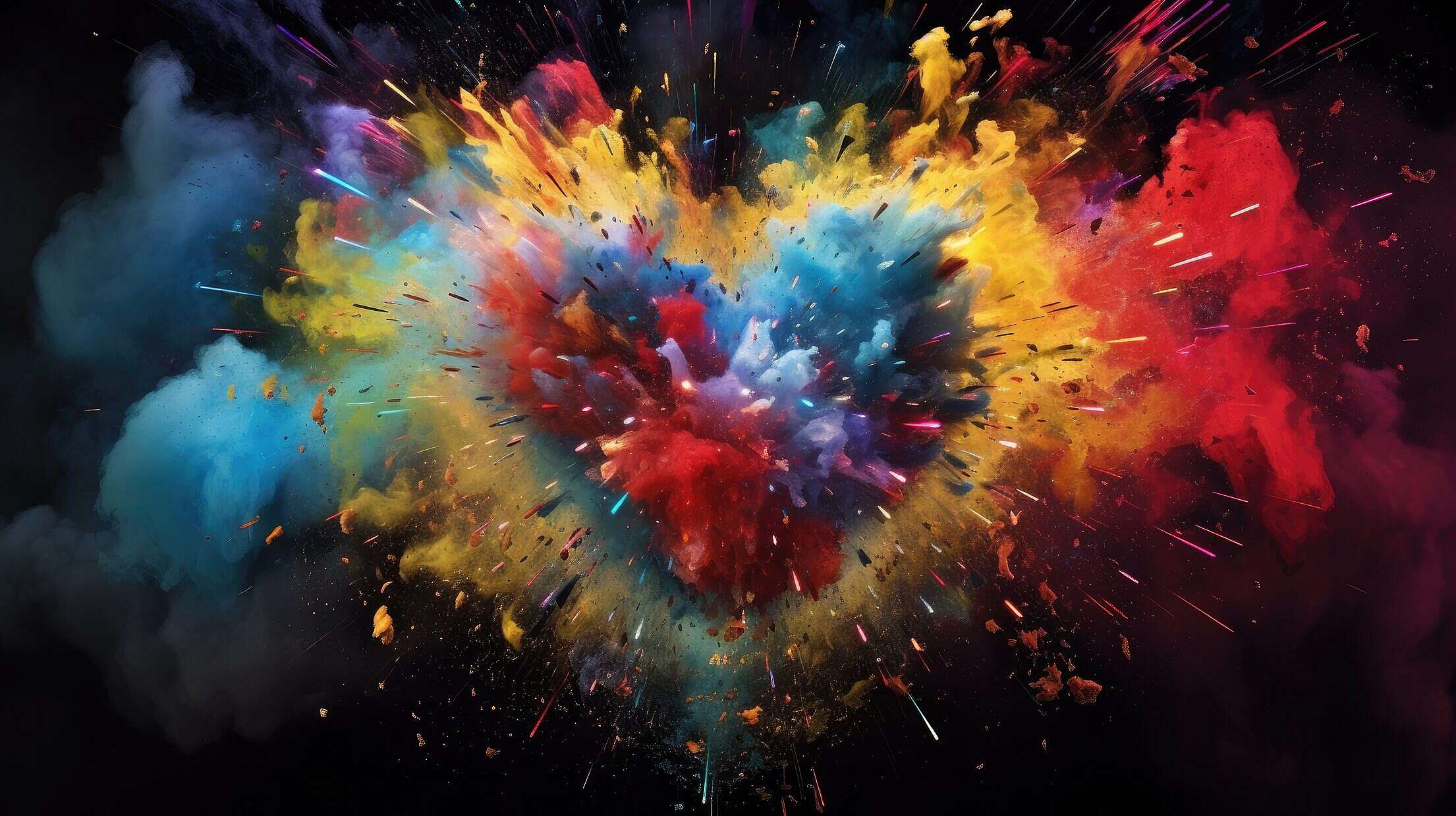 Colorful Heart Love Explosion Free Stock Photo | picjumbo