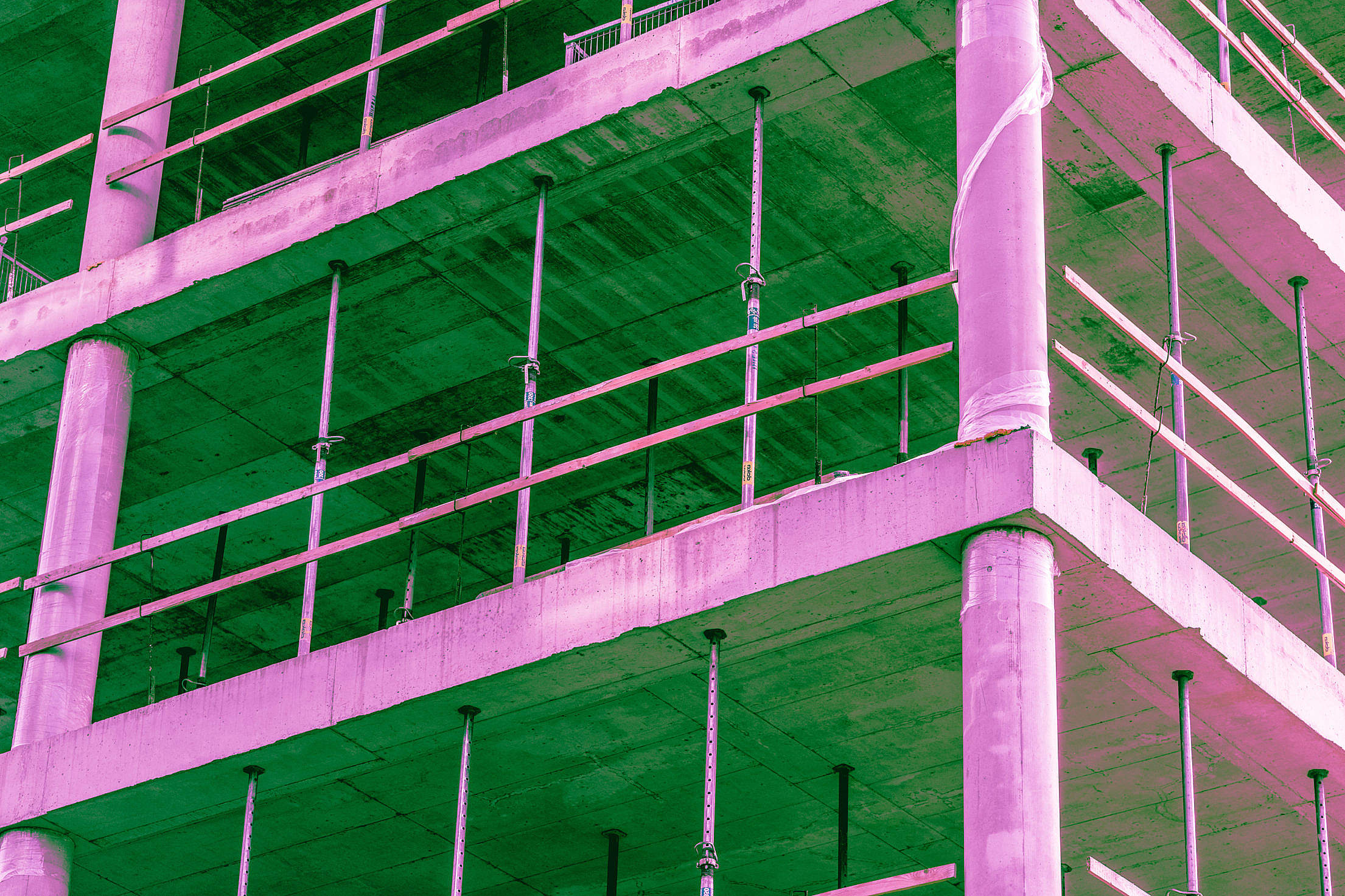 Construction Site Building Abstract Psychedelic Colors Free Stock Photo ...