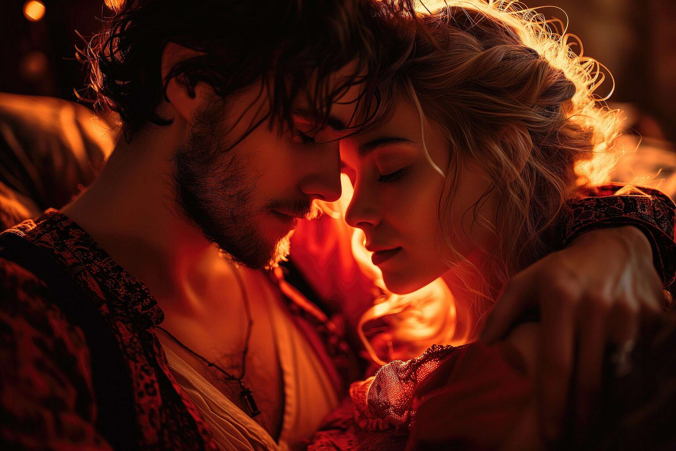 Couple Lovers Hugging Eyes Closed Intense Love Free Stock Photo | picjumbo