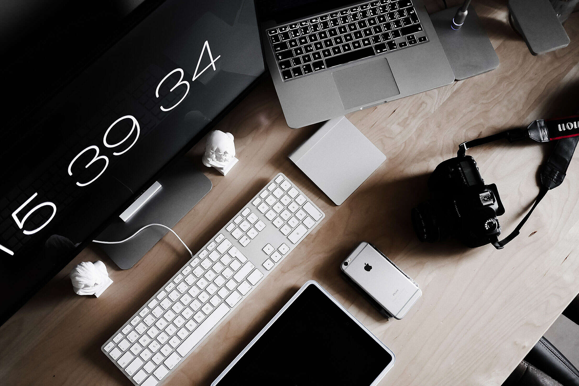 Creative Designer Photographer Workspace Desk Setup Free Stock Photo ...