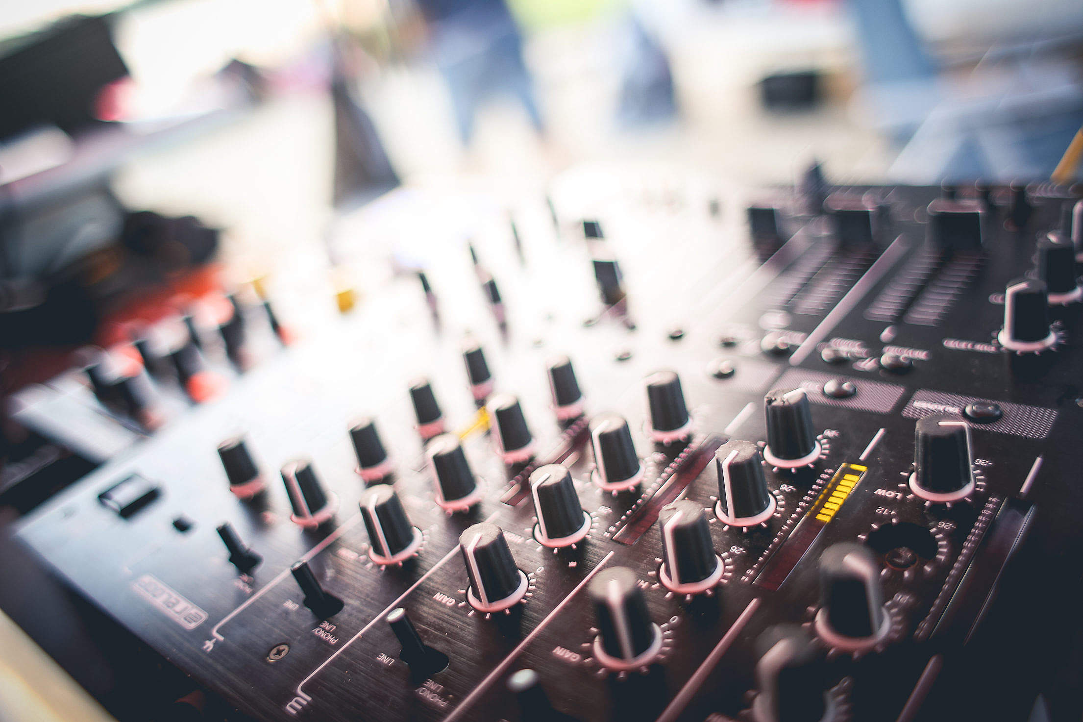 DJ Mixer Gains Close-Up Free Stock Photo | picjumbo