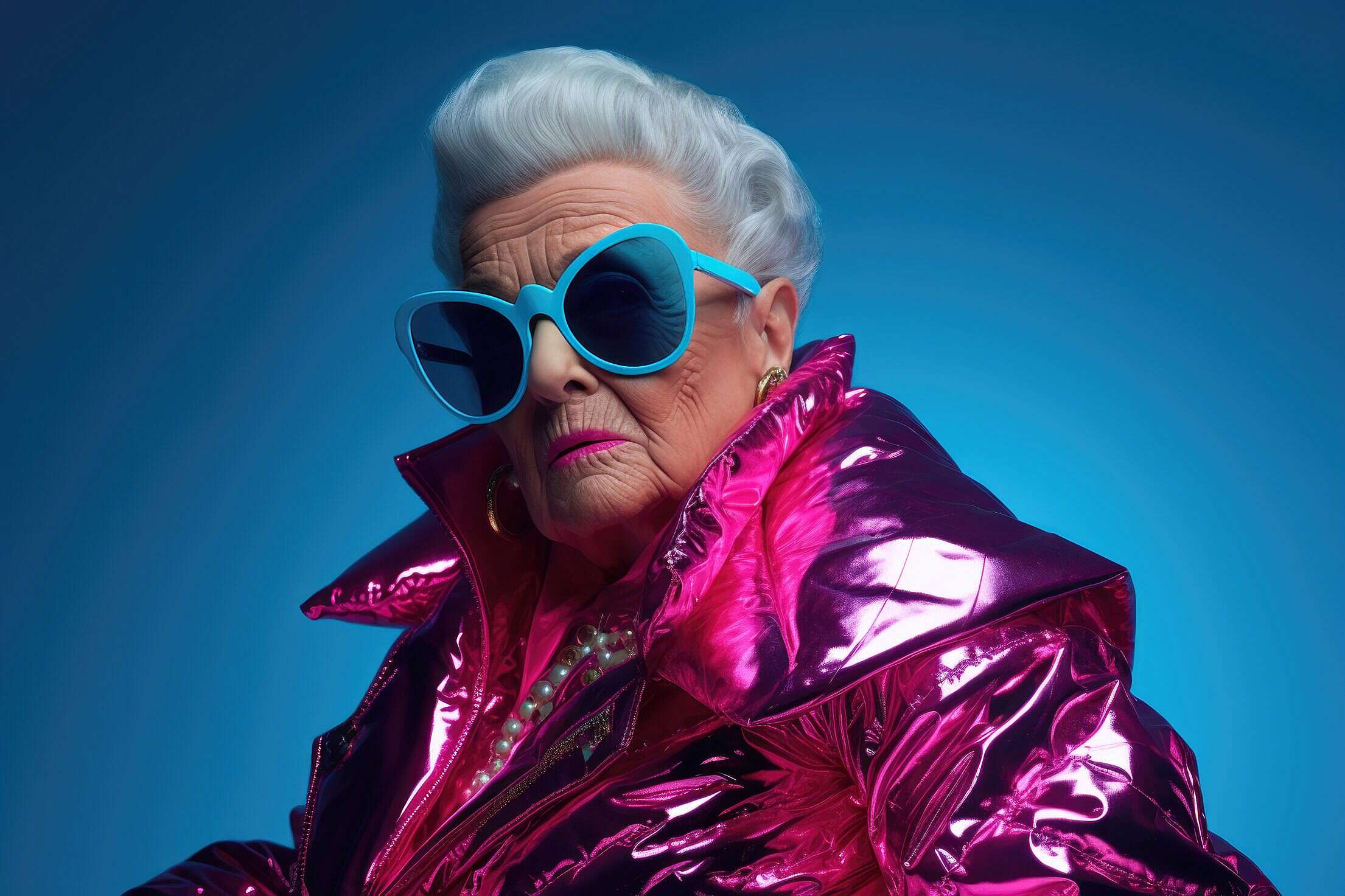 Elderly Boss Woman Granny Super Stylish Fashion Free Stock Photo | picjumbo