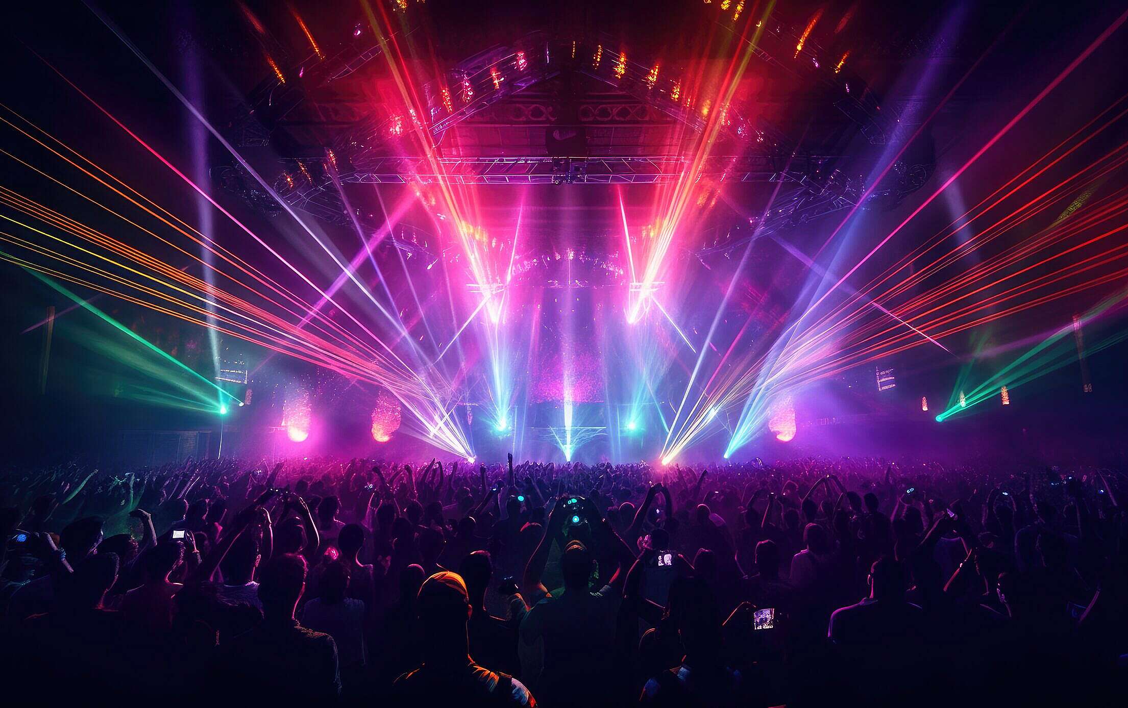 Electronic Music Party Lasershow Free Stock Photo | picjumbo