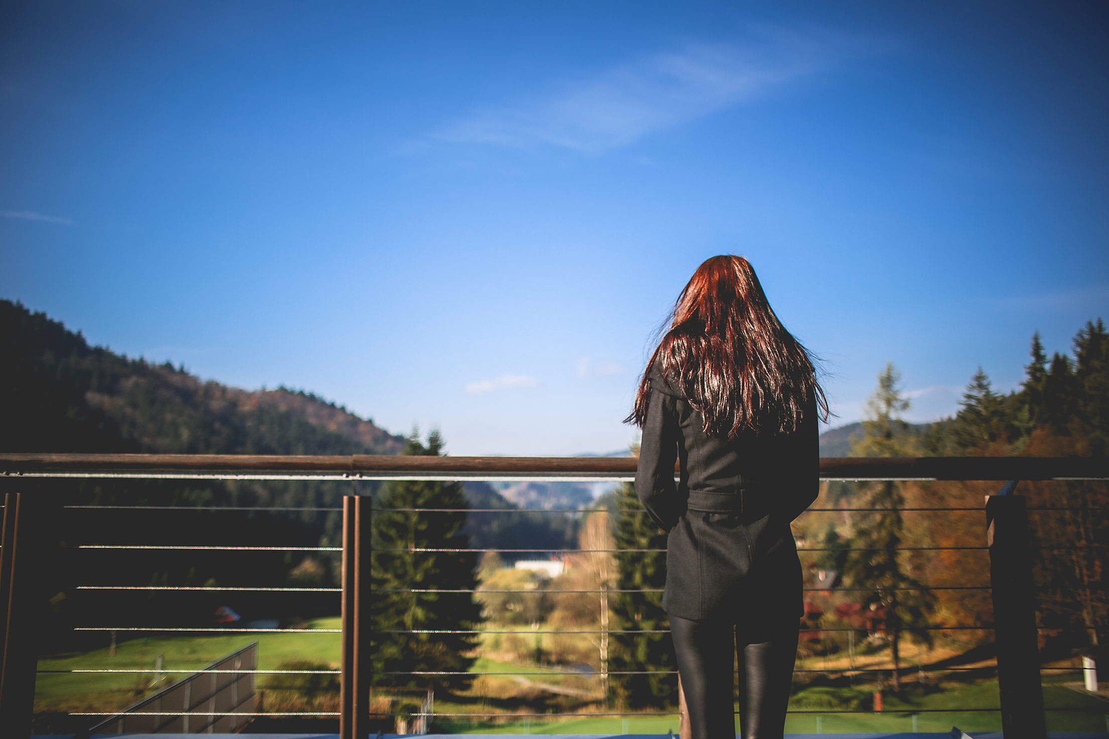 Girl Looking At Landscape Nature Free Stock Photo | picjumbo