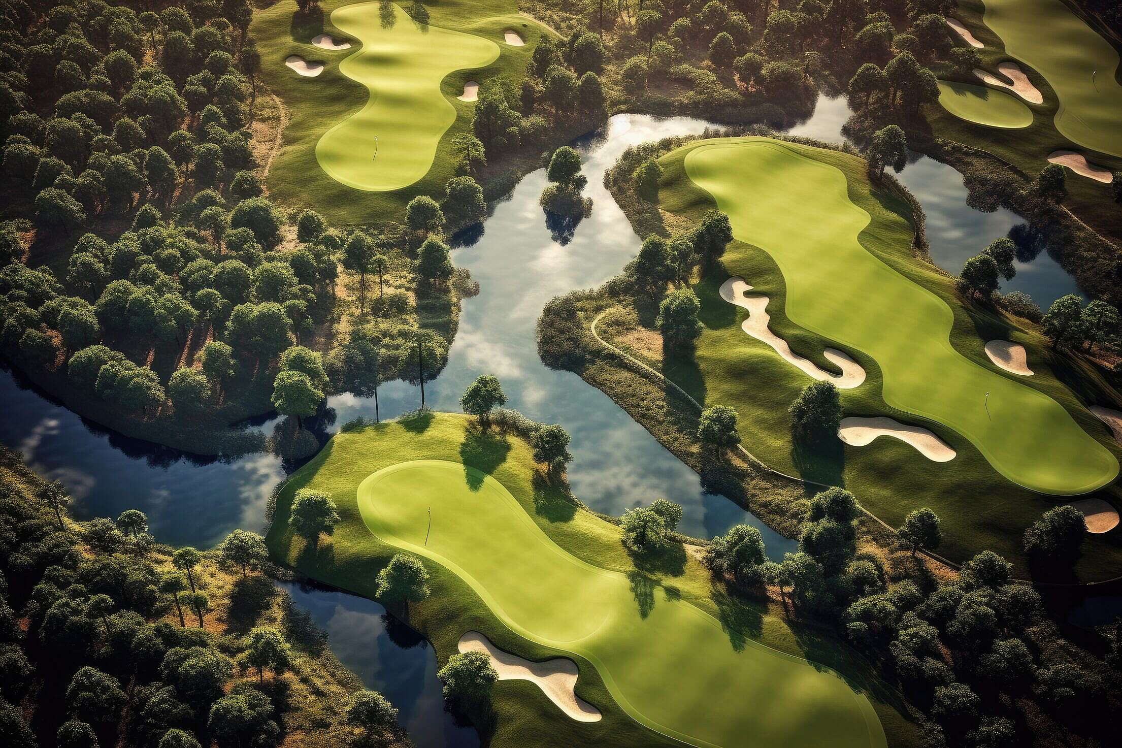 Golf Course from Above Free Stock Photo | picjumbo