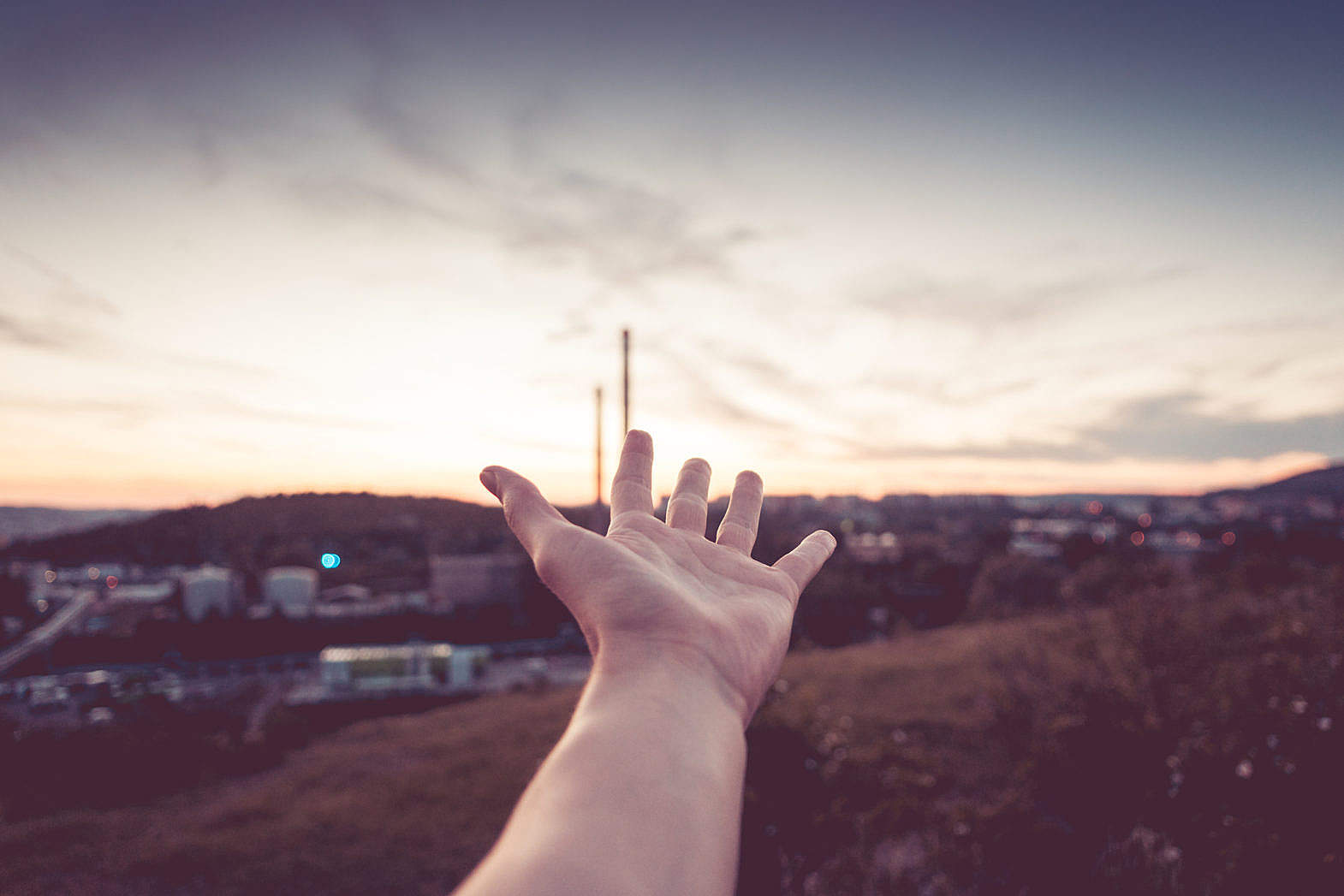 Hand Reaching The Sky Free Stock Photo | picjumbo
