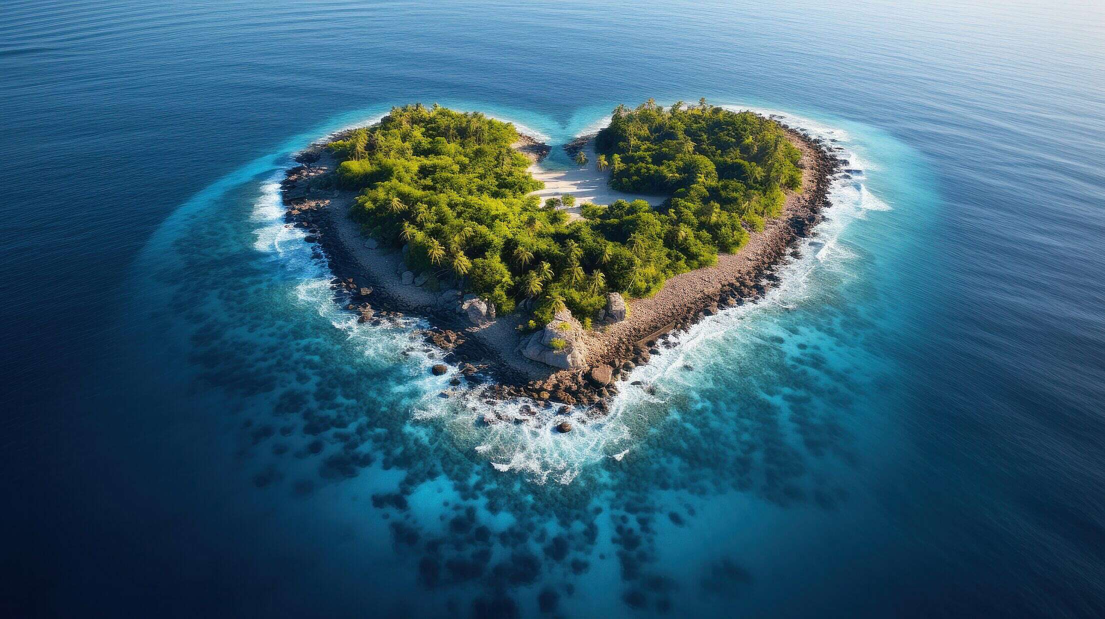 Heart-shaped Island Free Stock Photo | picjumbo