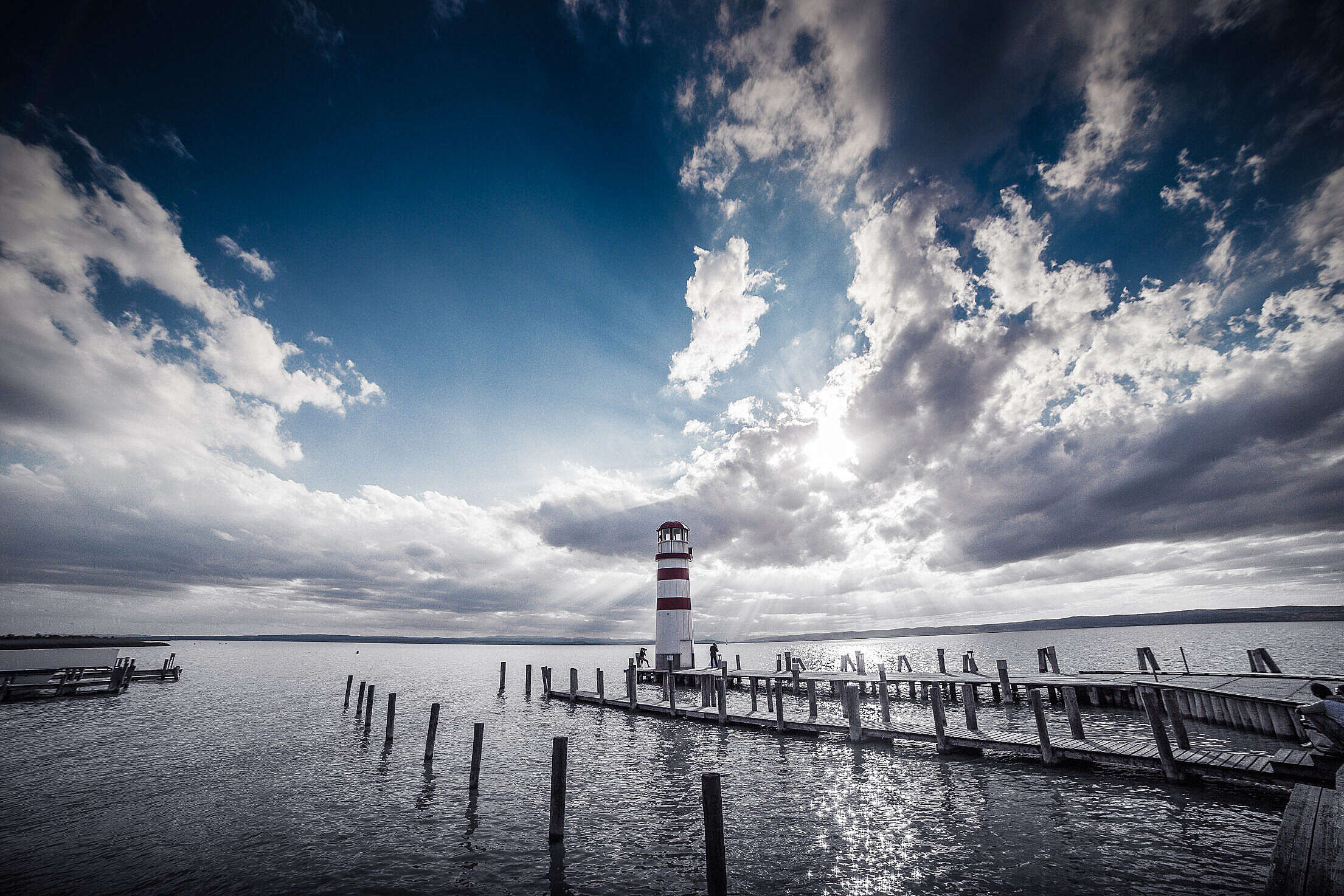 Lighthouse and Sunset: Dramatic Sky Edit Free Stock Photo | picjumbo