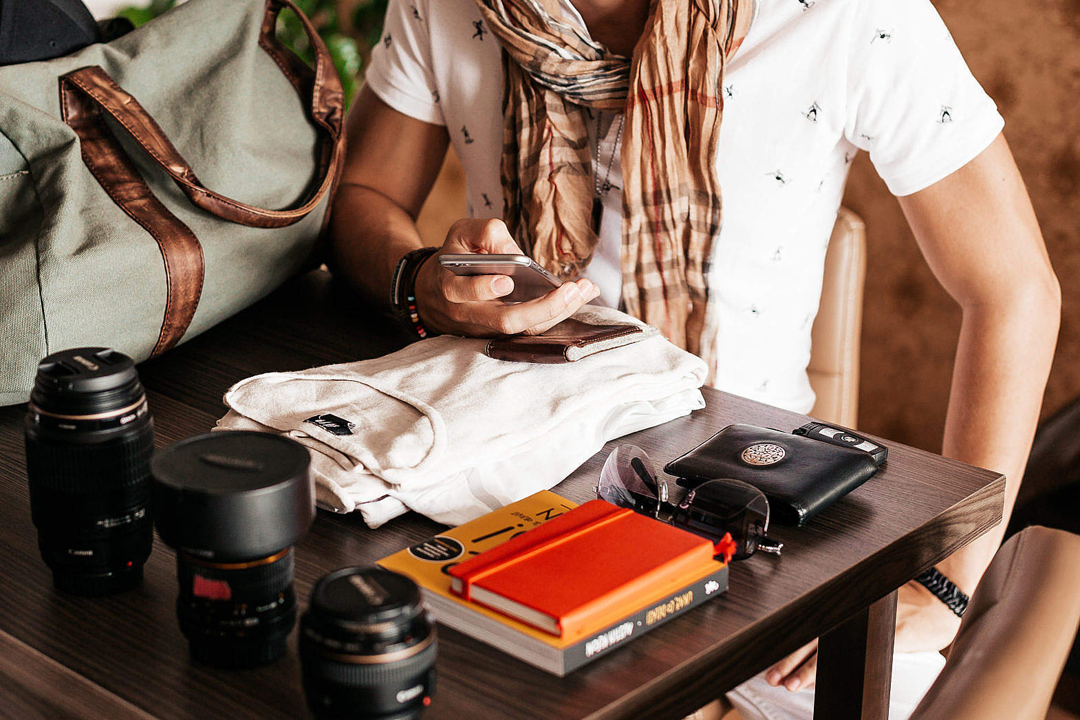 Man Packing His Things on Vacation Free Stock Photo | picjumbo