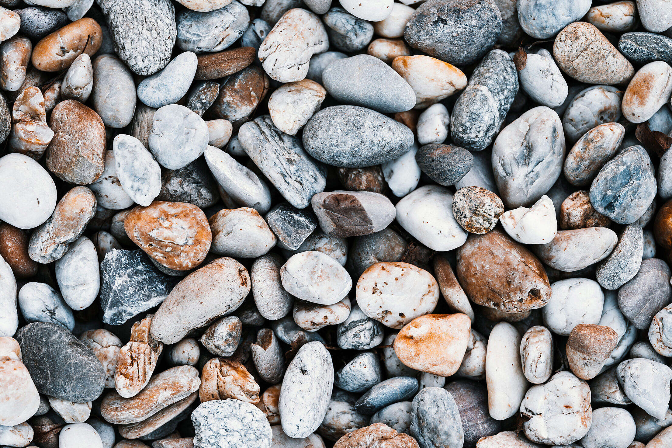 Mixture of Pebbles and Stones Pattern Free Stock Photo | picjumbo