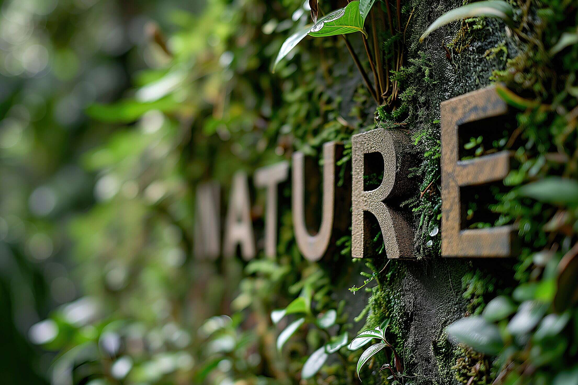 Nature Lettering Stone Rocks Wording in Forest Free Stock Photo | picjumbo