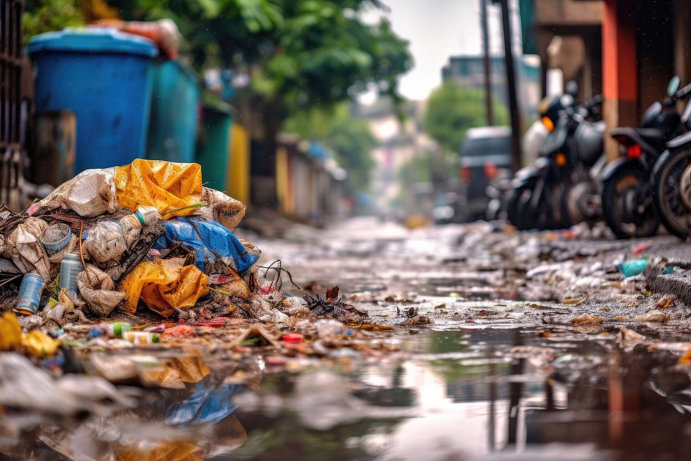 Plastic Garbage Rubbish Dumped on a Street Free Stock Photo | picjumbo