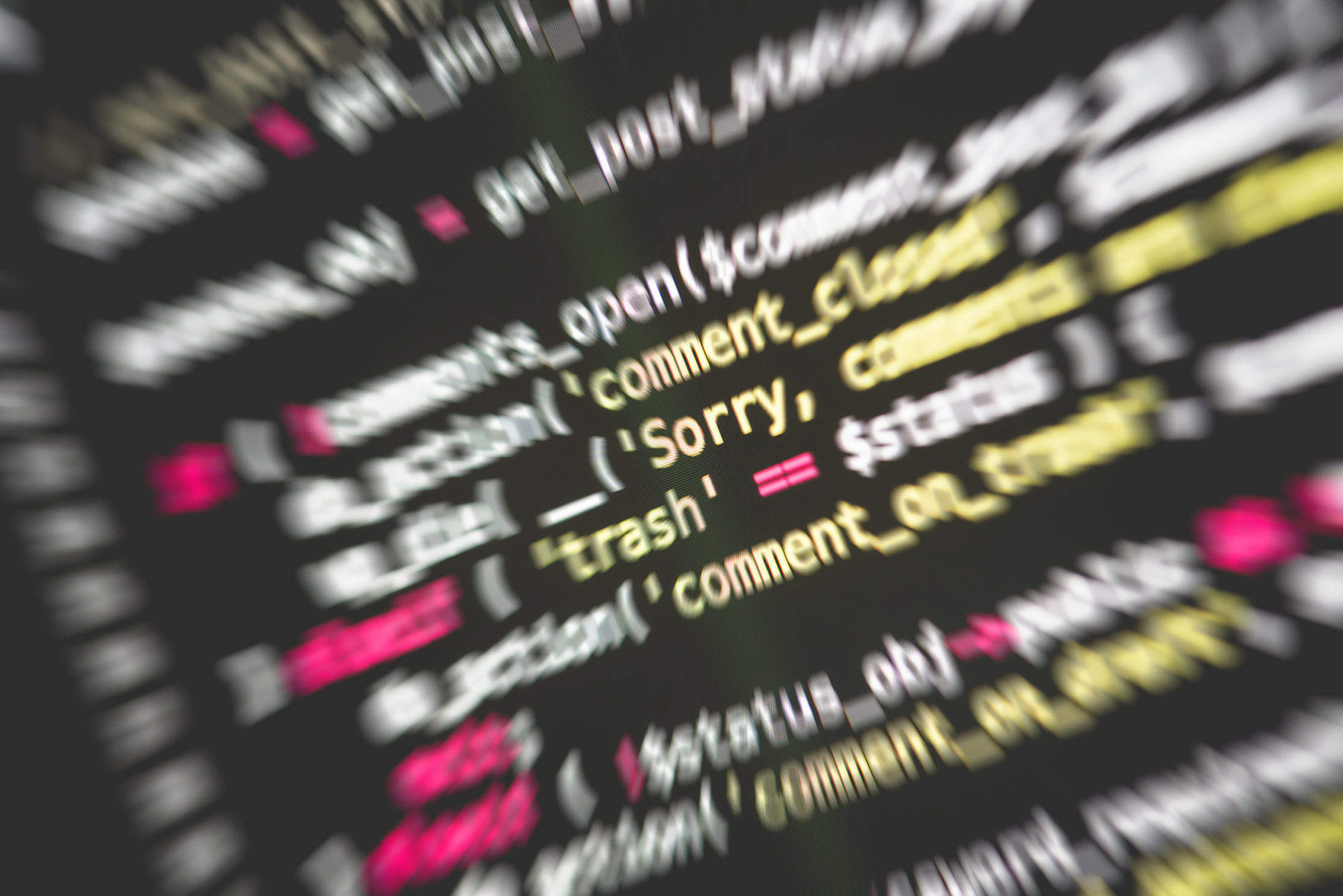Psycho "Sorry" Word in Programming Code Free Stock Photo | picjumbo