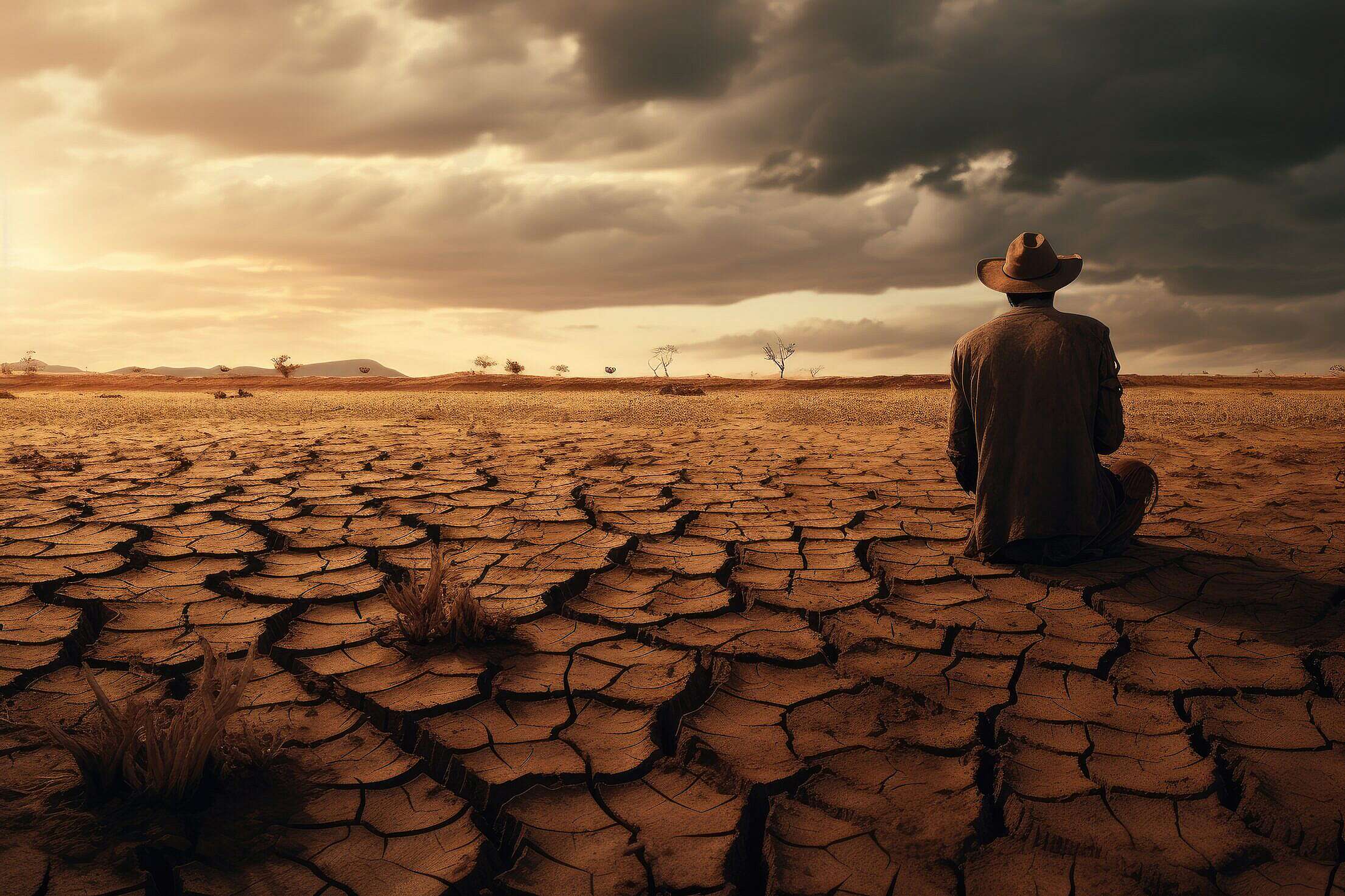Sad Farmer Drought Free Stock Photo | picjumbo