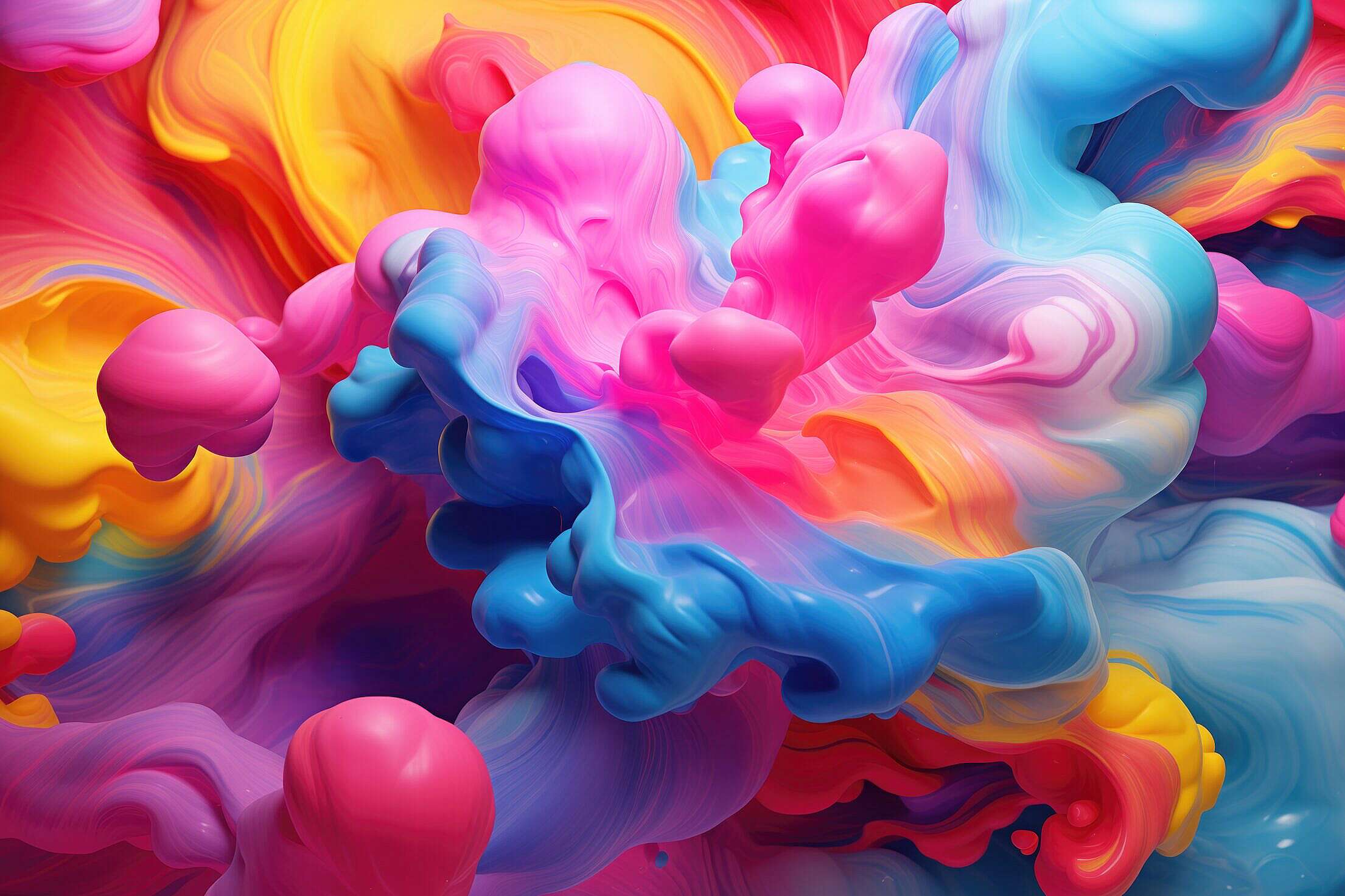 Super Colorful Under Water Ink Liquid Art Free Stock Photo | picjumbo