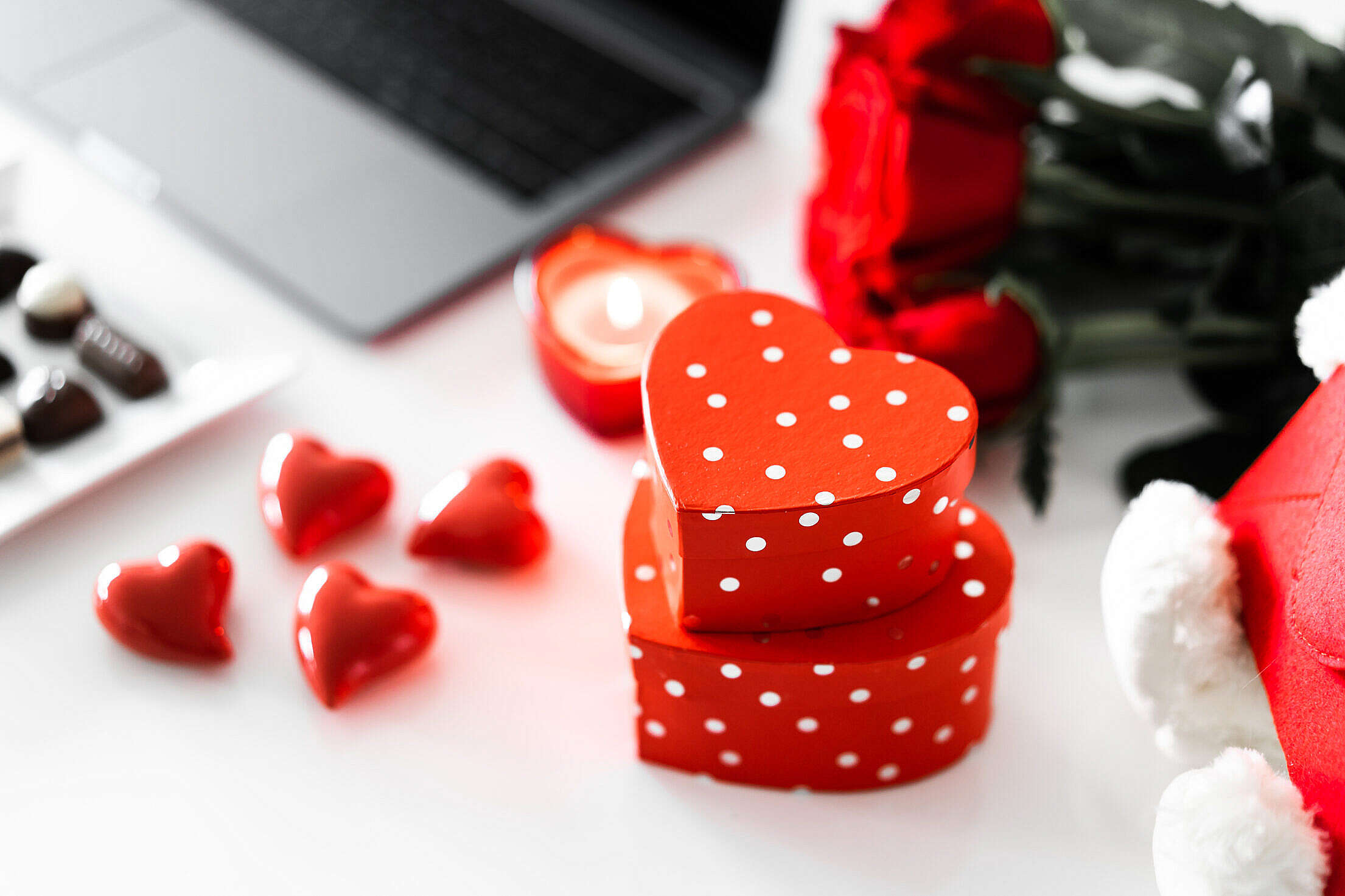Valentine's Day Heart Shaped Gift Boxes Free Stock Photo | picjumbo