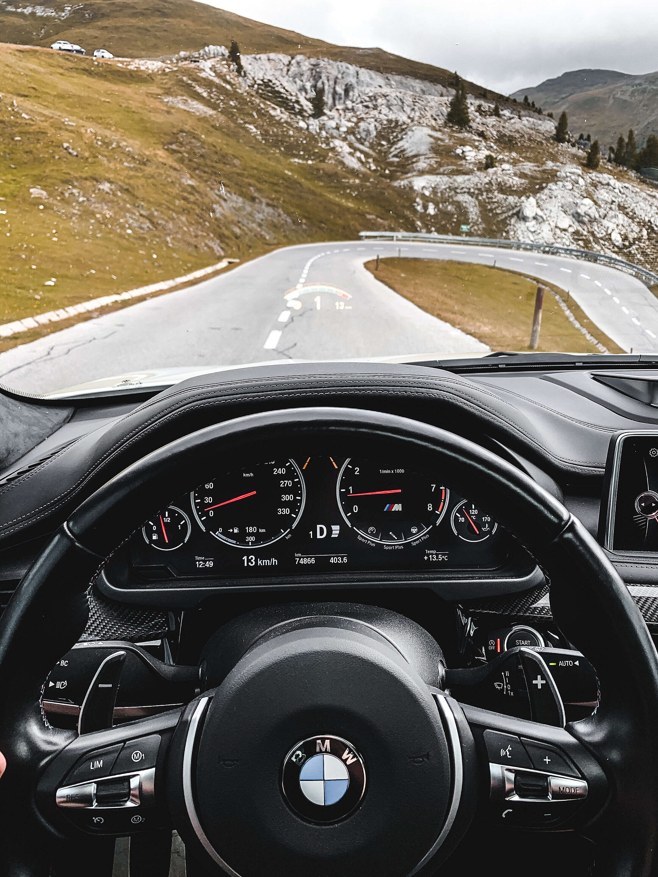 View from a Sport Car Cockpit on the Beautiful Nockalm Road Free Stock ...